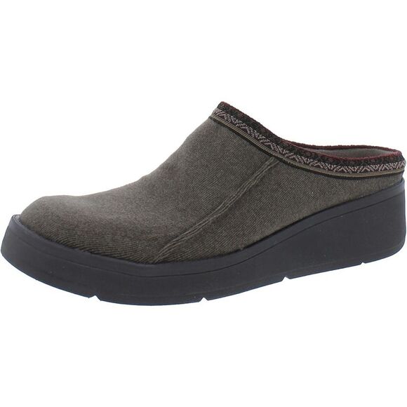 Bzees | Shoes | Bzees Womens Flagstaff Gray Knit Slipon Wedge Clogs ...